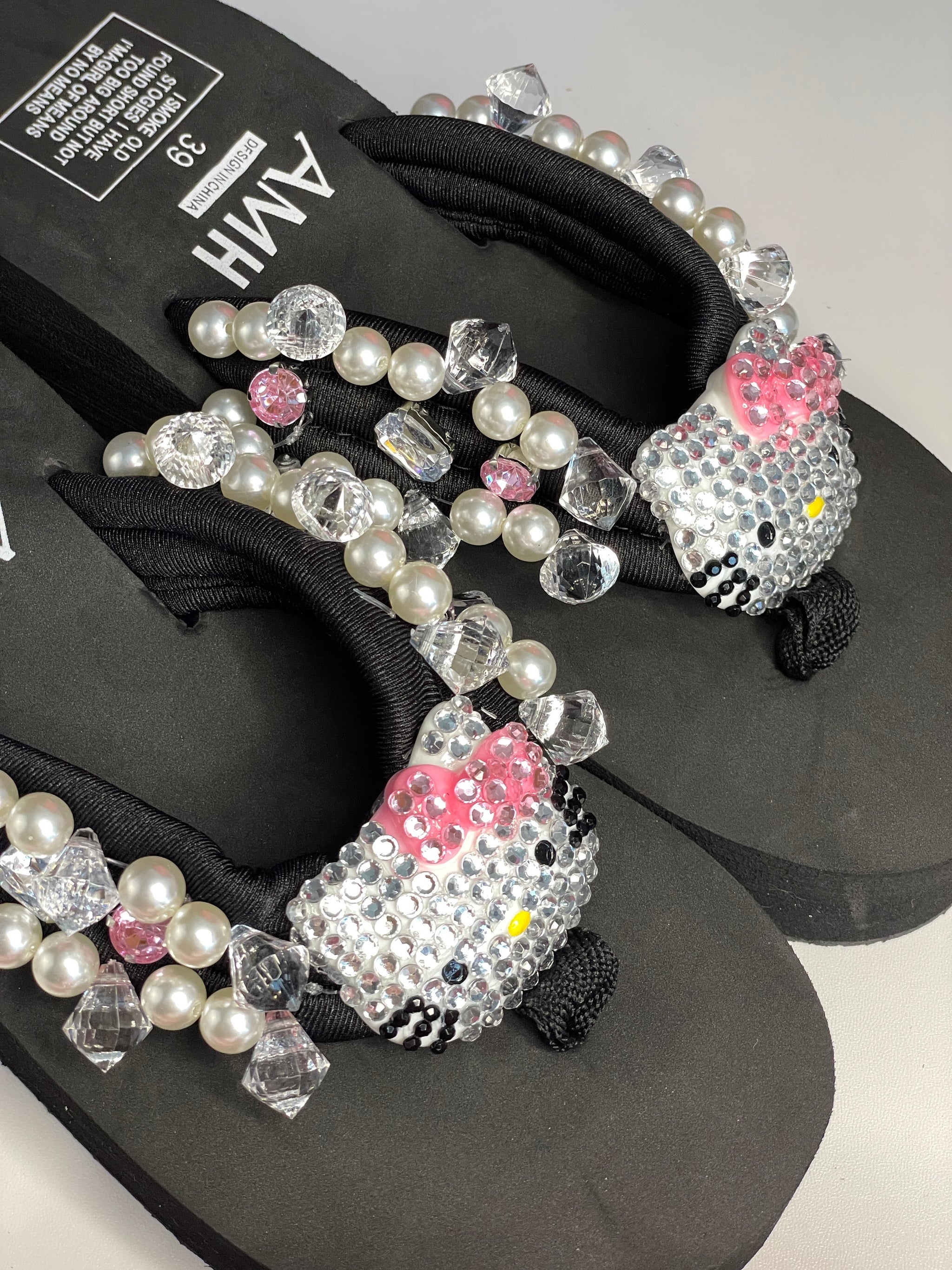 Hello Kitty Rhinestone High Platform Flip Flops Sandals Slippers ...