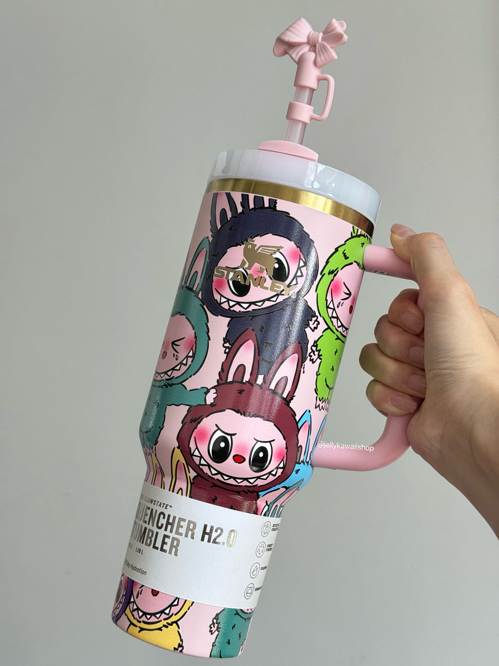 LABUBU In-Car Insulated Cup 1200 ml Tumbler with Handle Stainless Stee ...