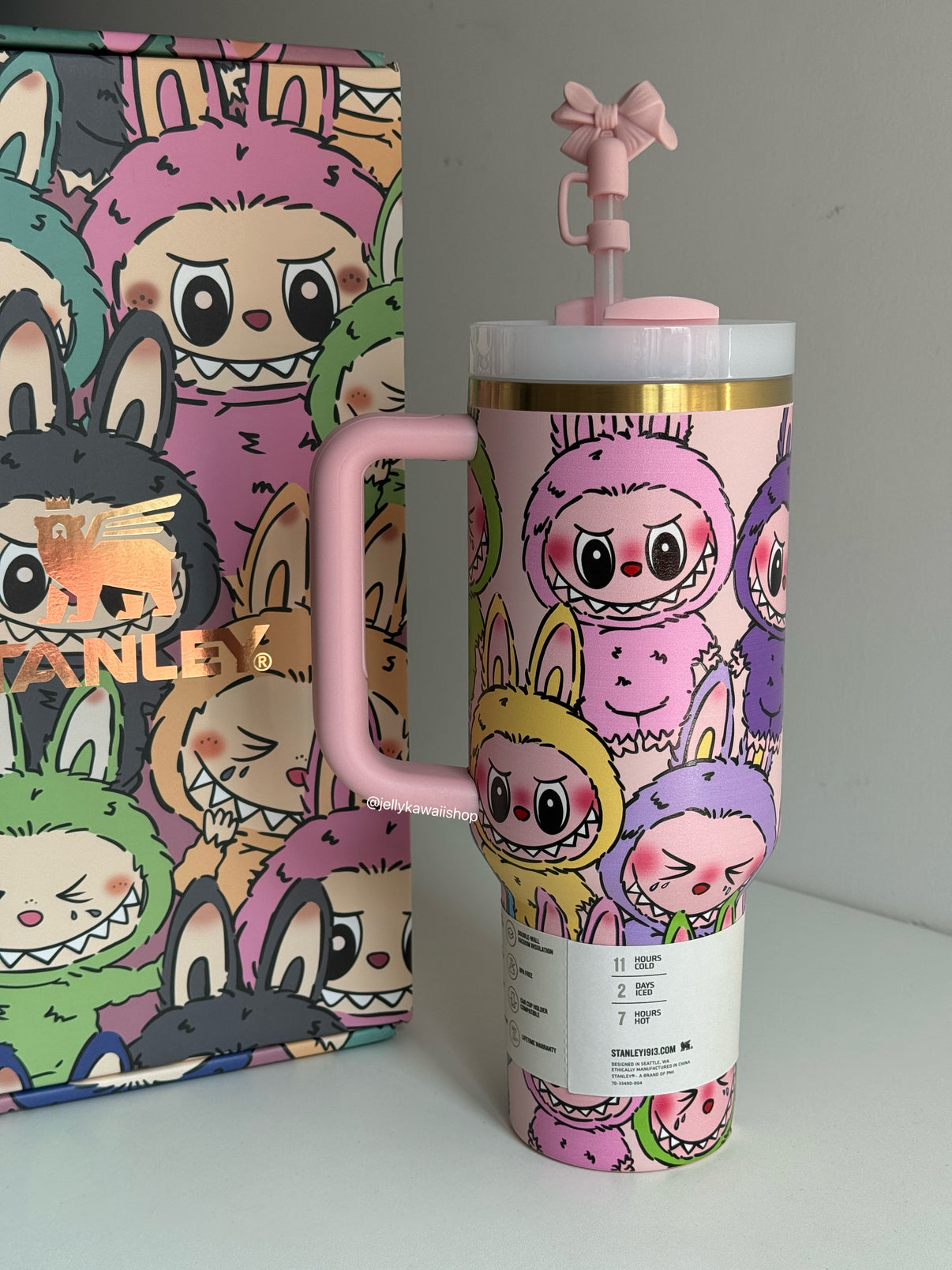 LABUBU In-Car Insulated Cup 1200 ml Tumbler with Handle Stainless Stee ...