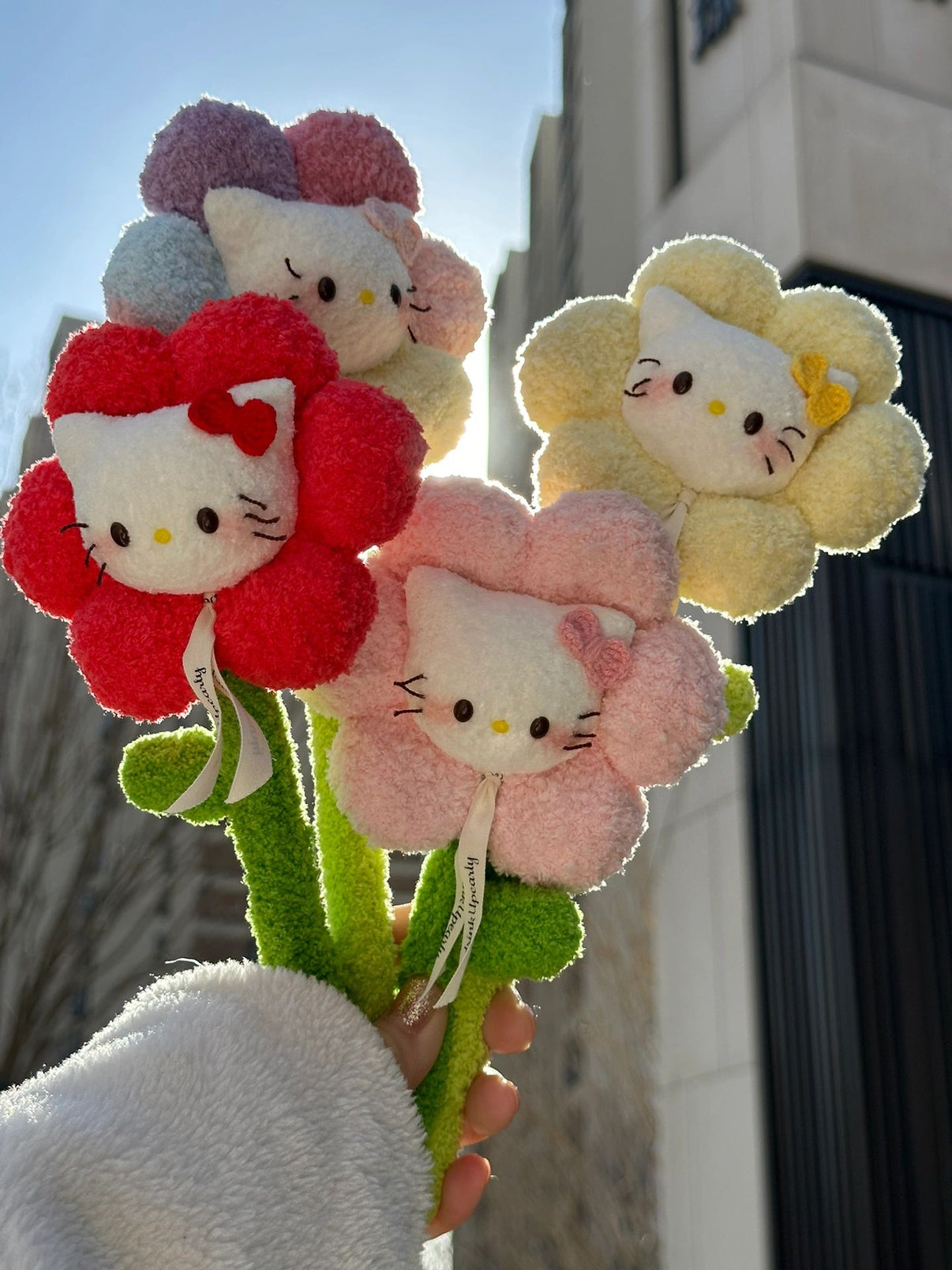 KT Colorful Handmade Plush Flower Bouquet – JellyKawaii - Shop